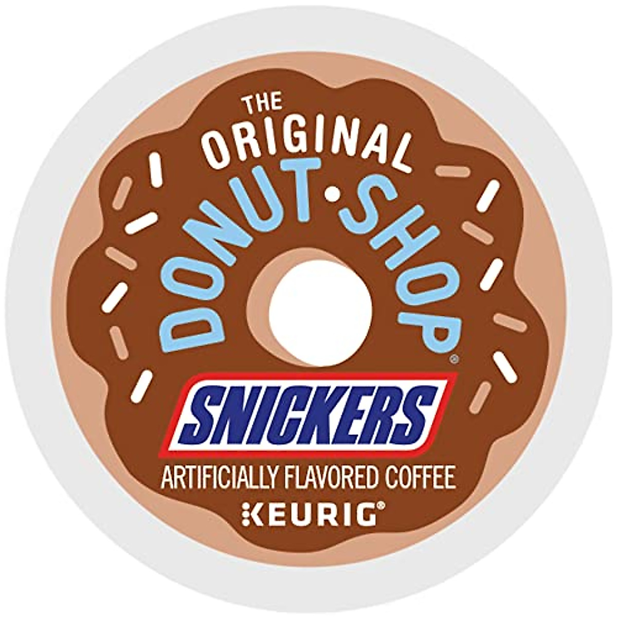 The Original Donut Shop Snickers, Keurig Single Serve K-Cup Pods, Flavored Coffee, 12 Count (Pack of 6)