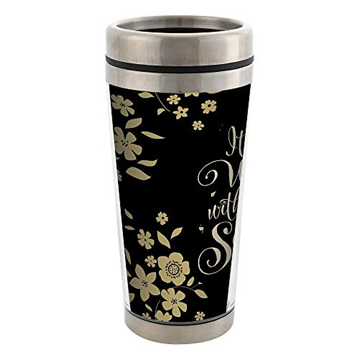 Elanze Designs It Is Well With My Soul Stainless Steel 16 oz Travel Mug with Lid