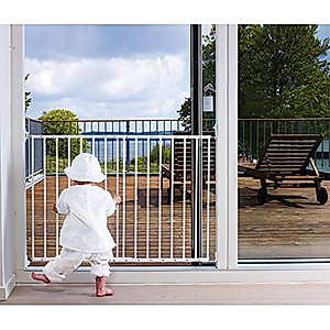 BabyDan MultiDan Metal Safety Gate, 24.6-42.2 inches, Adjustable, Wall-Mounted, Adjustable, Steel Construction, Made in Denmark