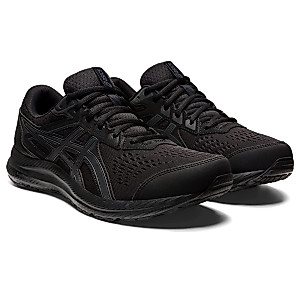 ASICS Men's Gel-Contend 8 Running Shoes, 9.5, Black/Carrier Grey