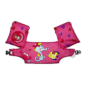 Poolmaster Learn-To-Swim Lil' Splashers Swimming Pool Float Training Aid Swim Vest and Arm Floaties, Pink
