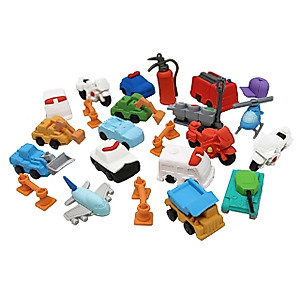 Smart Novelty Car Puzzle Erasers for Kids Party Favors and School Prizes - Trucks and Cars Vehicle Eraser Assortment - Pack of 20 Erasers