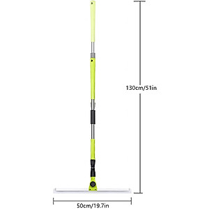 Air Broom as Seen on TV, with 51in Long Handle Magic Broom Sweeper, Flex Broom for Concrete Floor,Bathroom Tile