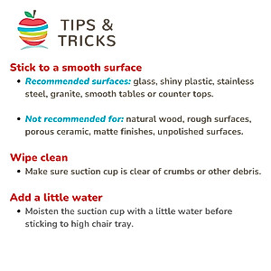 Grapple Suction Cup High Chair Toys Holder | 3 Toy Tethers Keep Toys from Falling | Holds Teethers, Toys, Snack Cups | for Babies 6-12 Months | Perfect for Travel and Restaurant