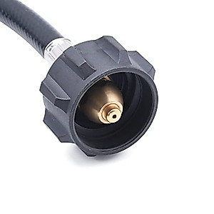 GasSaf 3FT Propane Refill Adapter Hose, Propane Refill Kit with ON/Off Control Valve for Filling 1 lb Propane Tank Cylinder Bottle