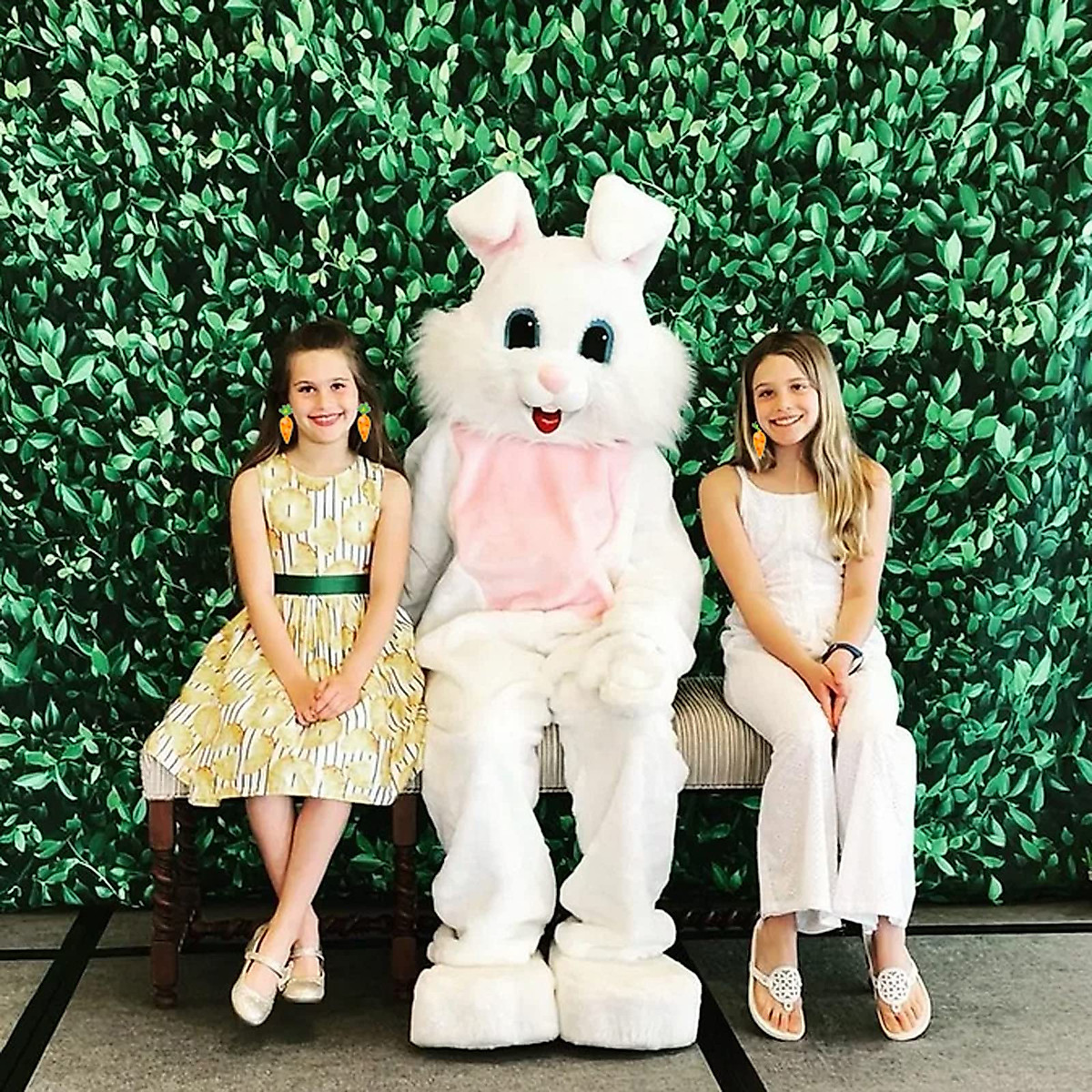 Beaded Easter Earrings for Women Dangling Cute Rabbit Egg Earrings Easter Gifts for Women Friends (Radish)