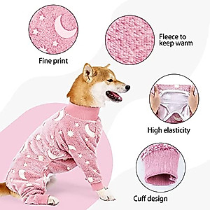 Xqpetlihai Dog Pajamas Dog Onesie Soft Material Dog Clothes for Medium Large Size Dog Dog Pjs for Girl(P,XL)