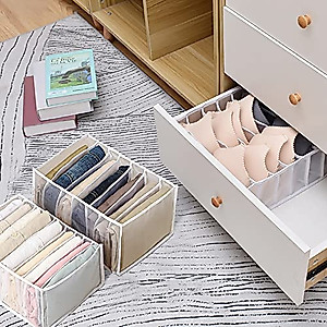 Chancemay Wardrobe Clothes Organizer,Closet Organizers and Storage with Multiple Layers,Wardrobe Clothes Organizer for Jeans,Underwear(White,2pcs).