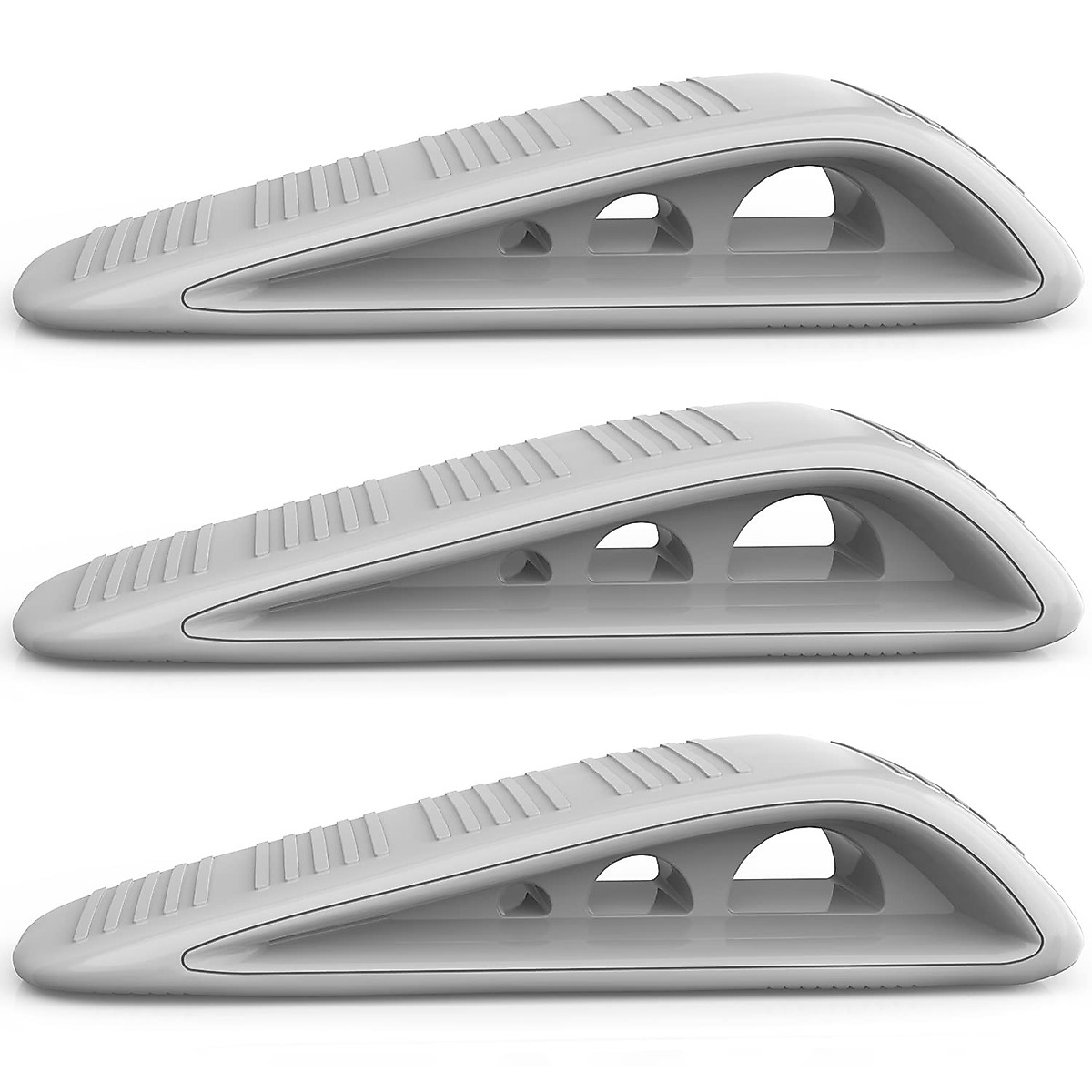 ADKALIV Door Stoppers for Floor Rubber Door Stop Wedge, Door Gaps and Prevent The Lock-Outs,Heavy Duty Door Stopper (1, Grey)