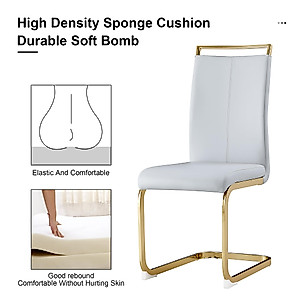 71 in Glass Dining Table Set for 8, Modern Tempered Glass Table Top with MDF Frame & 8 Leather Ergonomic Chairs, Kitchen Table and Chairs for 8