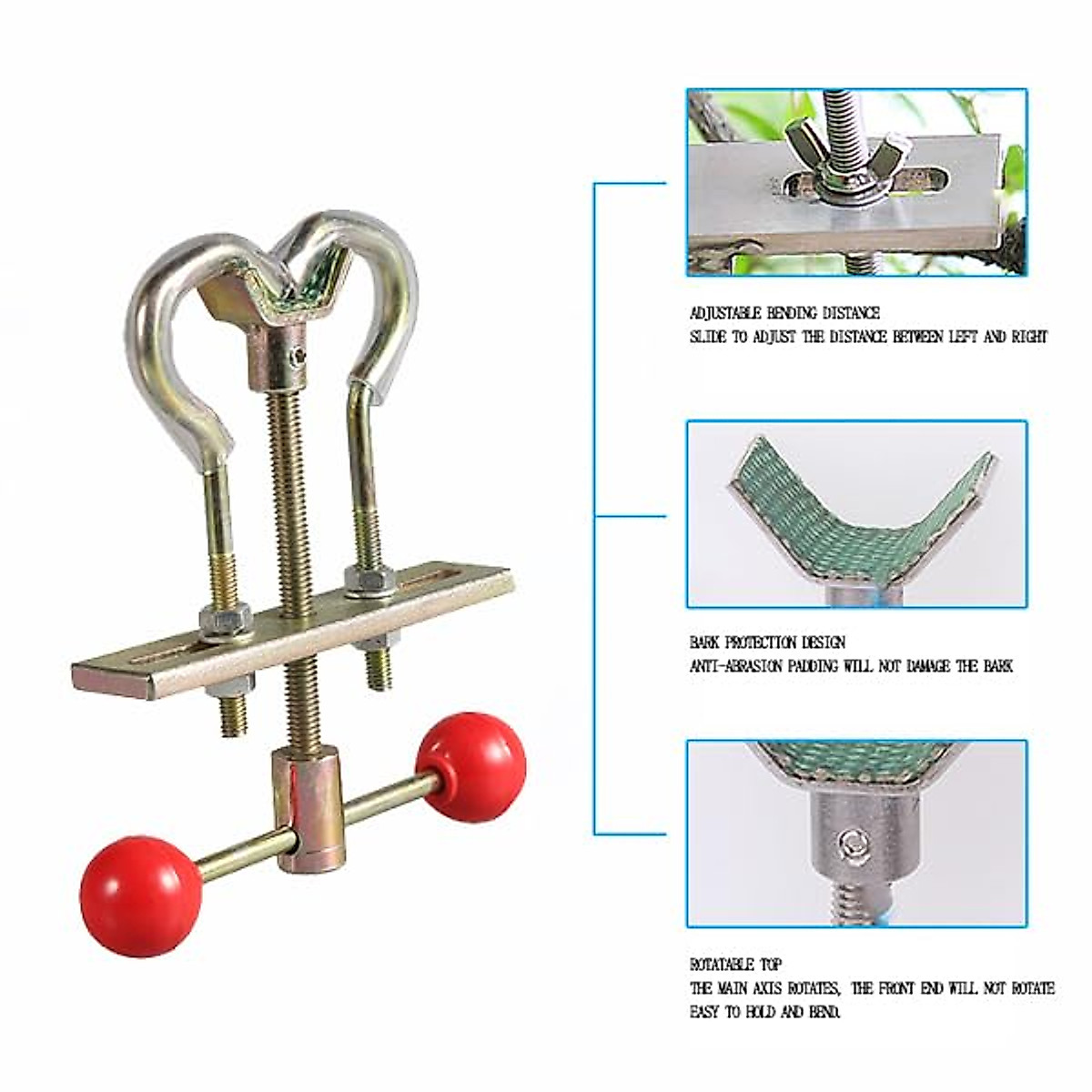 MIGONG Branch Bender Tool, Alloy Steel Tree Limb Spreaders The Trees Branch Modulator Trunk Lopper Regulator Bending The Branches Bonsai Tools 11x10.1Cm