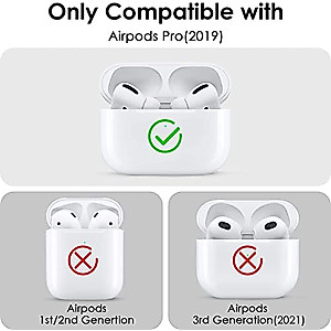 New AirPod/Pro Case ,with Keychain Soft Silicone Protective Cover Apply to AirPod/Pro (R-Zoro/Pro)