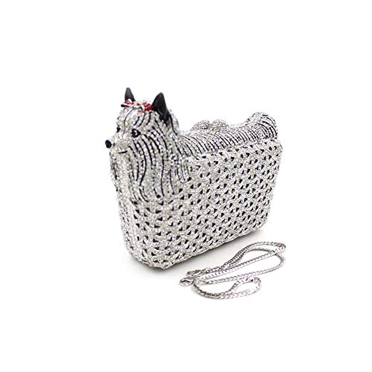 Puppy Evening Bag Luxury Diamond Crystal Clutch Bling Dazzling Purse Party Date Handbag Special Wallet