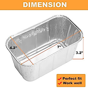 Griddle Grease Cup Liners for Char Griller Accessories, Aluminum Grill Pans Disposable for Char Griller Griddle 8036 8128 8928 8536 8136 8328 Replacement Parts, Foil Pans for Char Griller Grease Trap