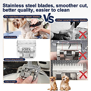 Tutuosto 7FC Clipper Blades Pet Grooming Clipper Replacement Blades Detachable Blade Compatible with andis/wahl/Oster Dog Clippers