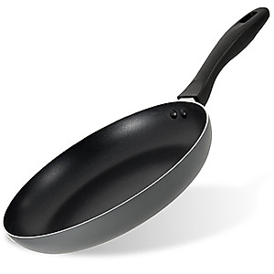 Alpine Cuisine 10 Inch Nonstick Saute Fry Pan Gray with Ergonomic Handle & Aluminum Cooking Pan, Ideal for Family, Durable & Evenly Heated