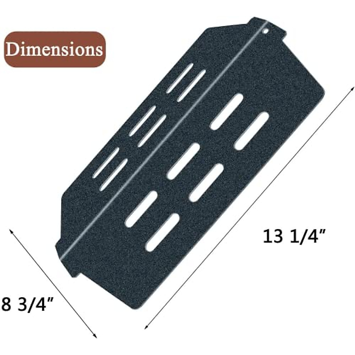 QuliMetal 17.5" Porcelain Steel Flavor Bars and Heat Deflector for Weber Genesis 300 E310 E320 E330 S310 S330 (with Front Control Knobs), Replaces Weber 7620 7621 65505 7622