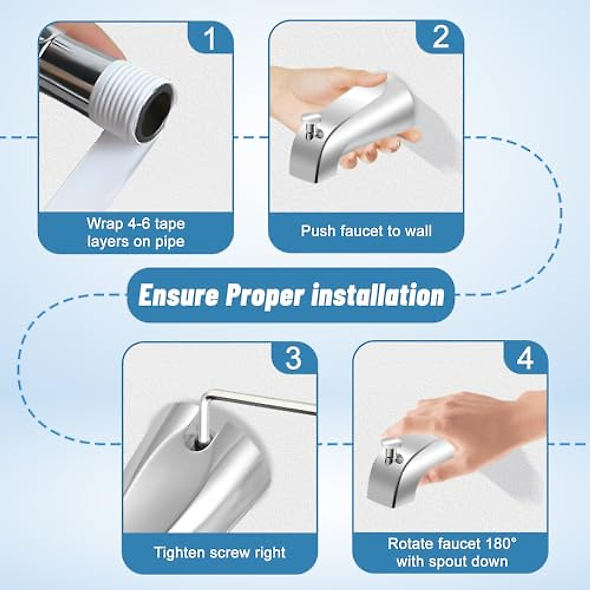 Slip on Tub Spout with Diverter, Compatible with Kohler GP85556 Bath Tub Spout, Bathroom Bathtub Faucet for 1/2" Copper Water Tube 5/8" Diameter, with 5/32" Hex Wrench (Polished Chrome)