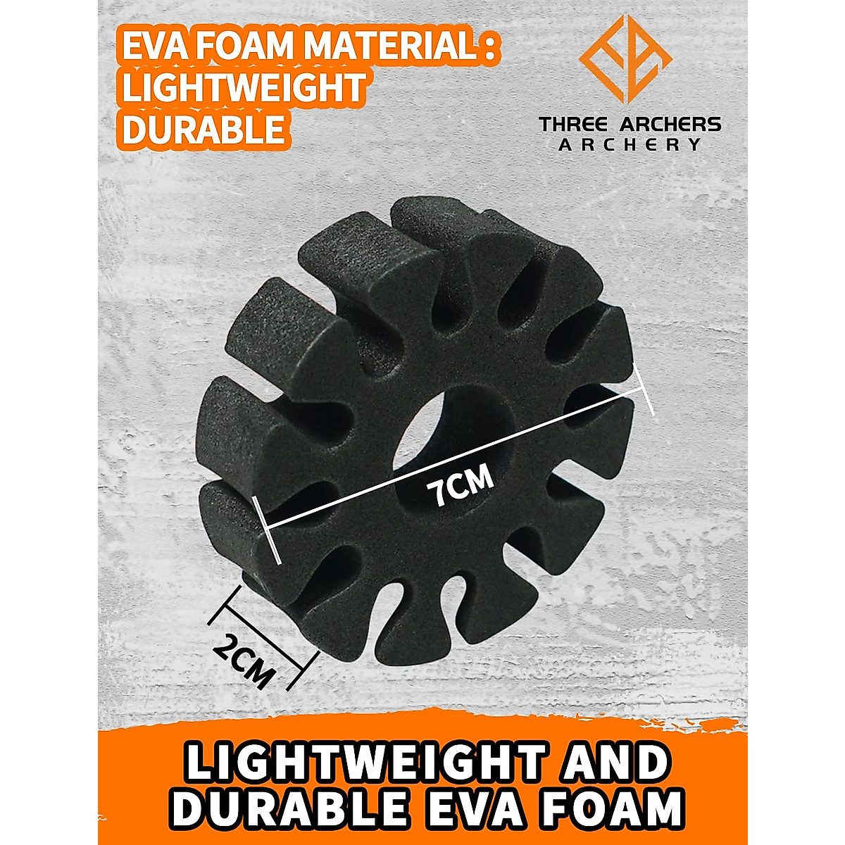 THREE ARCHERS 8Pcs EVA Foam Arrow Pack Round EVA Arrow Separator Holder Archery Protective Rack for Arrows Outdoor Hunting & Targeting Accessory