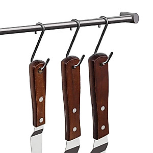 Acronde 4PCS Offset Cake Icing Spatula Set 4” 6” 8” 10” Professional Stainless Steel Cake Decorating Frosting Spatulas with Wooden Handle (Angled)