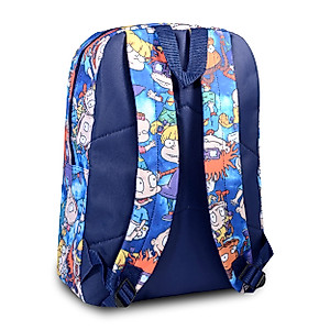 Nickelodeon Rugrats School Backpack For Kids - 2 Pc Bundle With Rugrats School Bag And Retro Nick Shop Stickers For Boys And Girls | Rugrats School Supplies Set, 16 inch