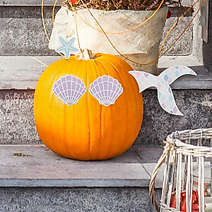 Decorae Halloween Pumpkin Kit Sets (Unicorn and Mermaid Theme), 13 Reusable Metal Accessories for Halloween Fall Pumpkin Face Decorating