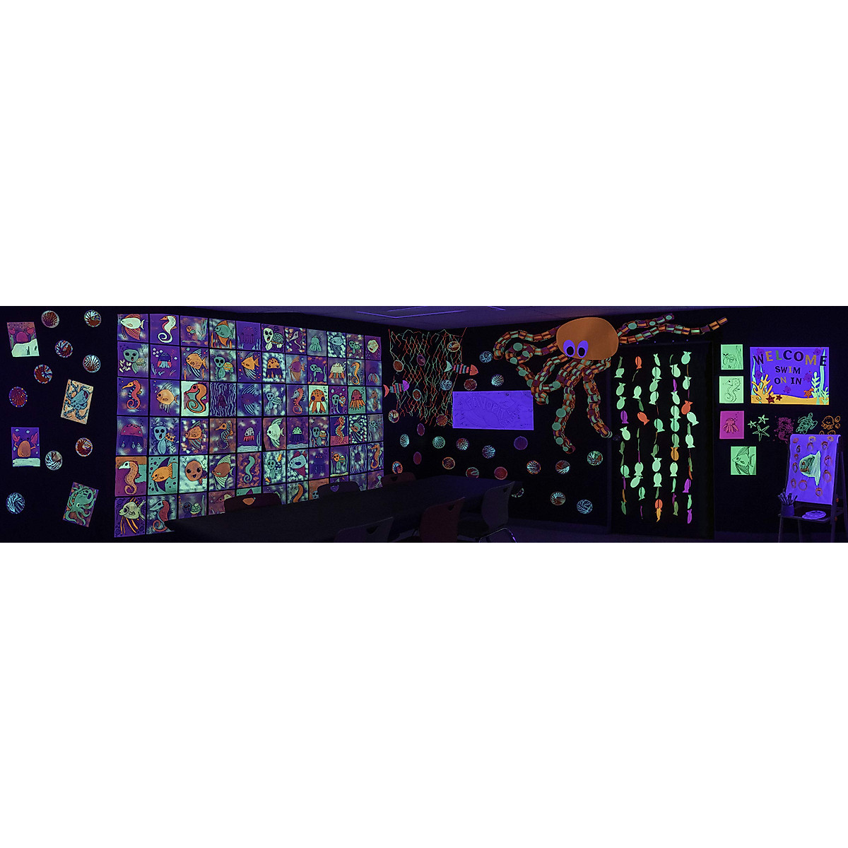 UCreate Premium Neon Construction Paper, 5 Assorted Colors, 9" x 12", 50 Sheets