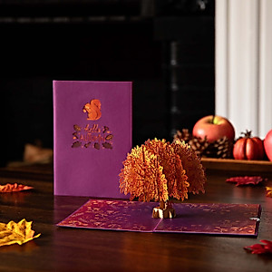 Lovepop Oak Tree Pop Up Card, 5x7-3D Greeting Card, Fall Birthday Cards for Mom, Wife or Friend, Autumn Pop Up Cards, Thanksgiving Greeting Cards