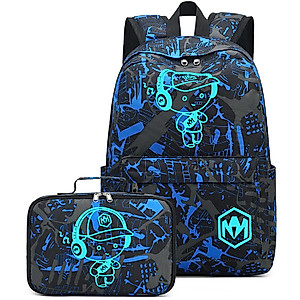 Bluboon Preschool Backpack Kids Boy Kindergarten Backpack With Lunch Box School Book Bags for Elementary Primary Schooler