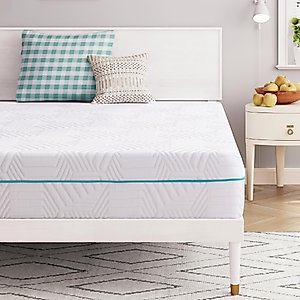 Dyonery 10 Inch Queen Memory Foam Mattress,Gel Charcoal Fiberglass Free Mattress Bed in a Box, CertiPUR-US Certified, Made in USA, Double Mattress, 60"×80", Medium