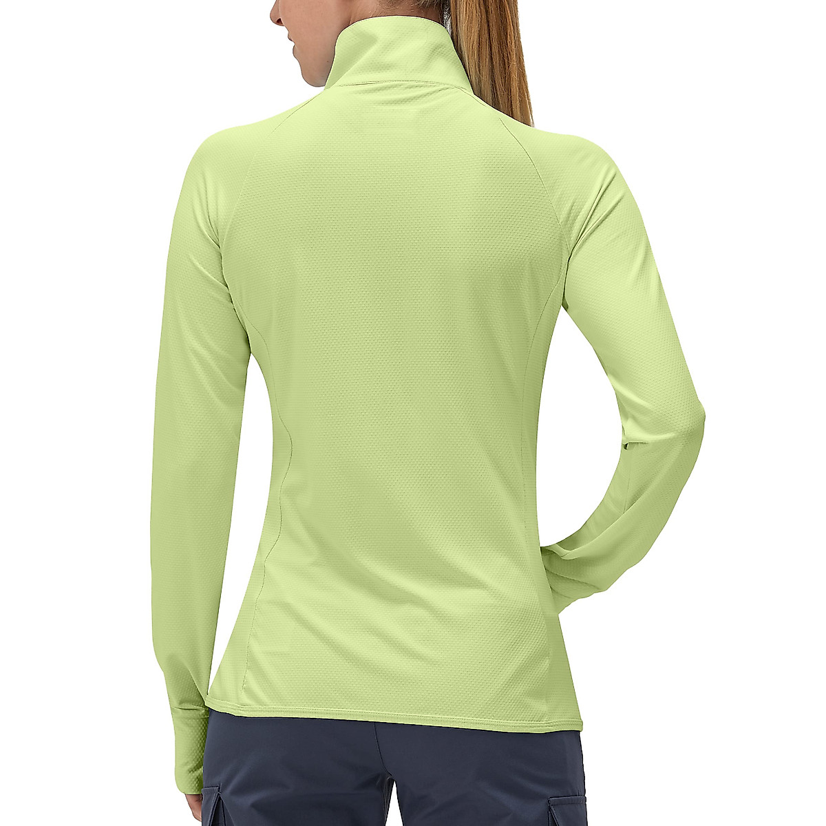 Women's UPF 50+ UV Sun Protection Clothing Long Sleeve Athletic Hiking Shirts Lightweight SPF Zip Up Outdoor Jacket(Green,XL)