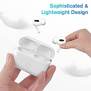 Compatible for AirPods Pro 2nd Generation Charging Case Replacement, Compatible for Wireless AirPods Pro 2 Charger Case with Bluetooth Pairing Sync Button, Built-in Large Battery