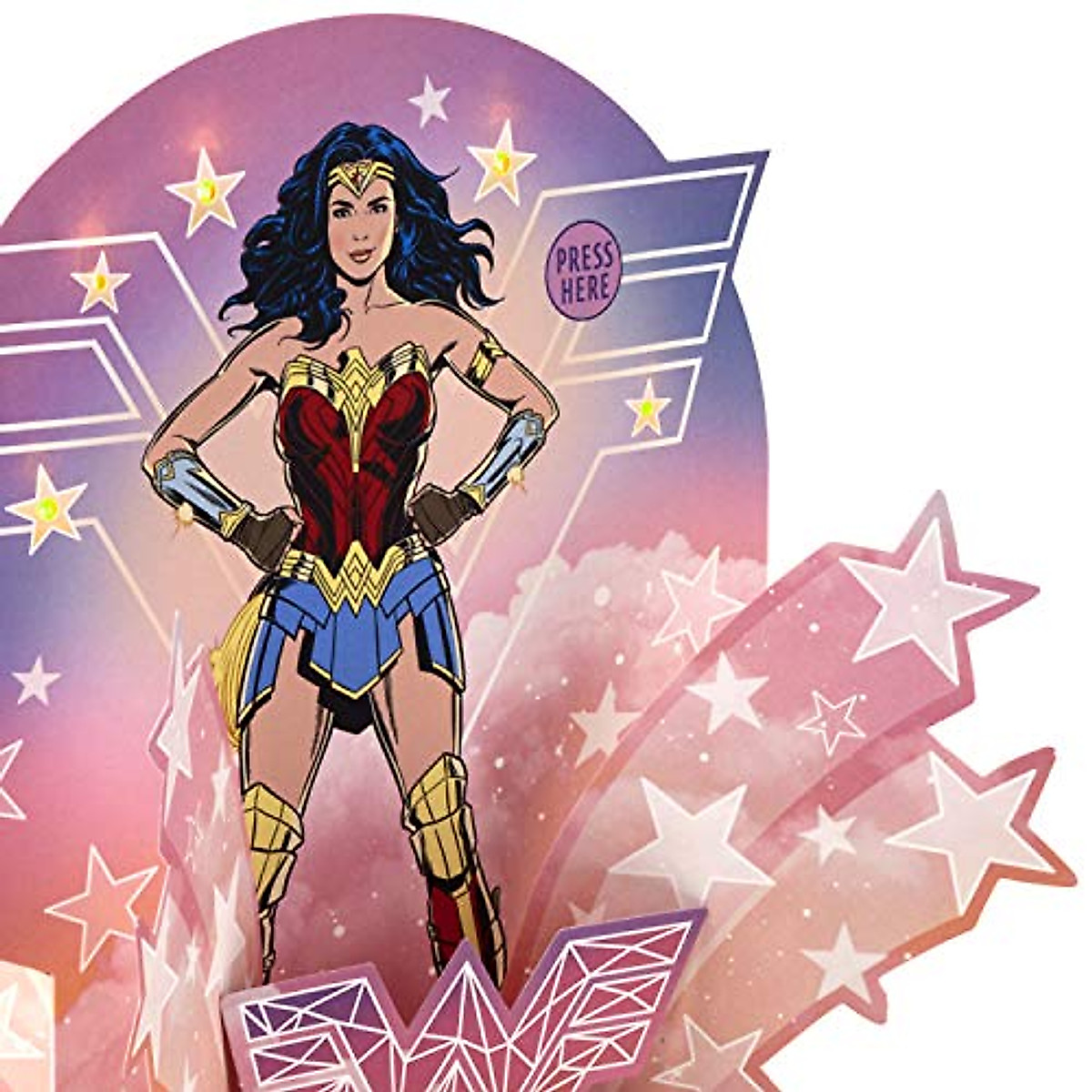 Hallmark Wonder Woman Paper Wonder Pop Up Musical Birthday Card (Plays Wonder Woman Theme)