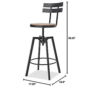 Christopher Knight Home Alanis Barstool Sets, Antique + Black Brush Silver