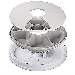 ZH1 Cat and Dog Food Dispenser, Automatic Pet Feeder with 6-Segment Dial with LCD Display, Voice Reminder, for Cats and Small and Medium Pets.