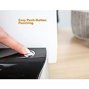 Bostitch Office Electric 3-Hole Punch, AC Adapter or Battery Powered, Max Sheet Capacity 12 Sheets, Black (EHP3BLK)