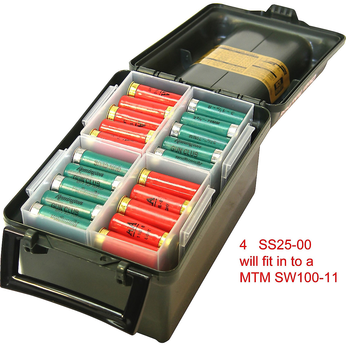 MTM SS25-00 Shell Stack 25 Rd. Compact Shotshell Storage Box (Set of 4)