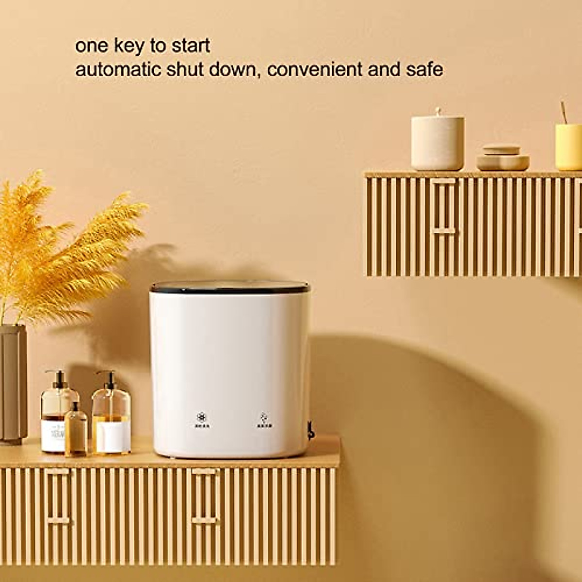 Portable Washing Machine ABS 4.5L 2000mA 24W 12V Blue Light Household Portable Washer, Mini Washing Machine for T Shirts Underwear Socks US Plug 100‑240V Portable WashersWashers & Dryers