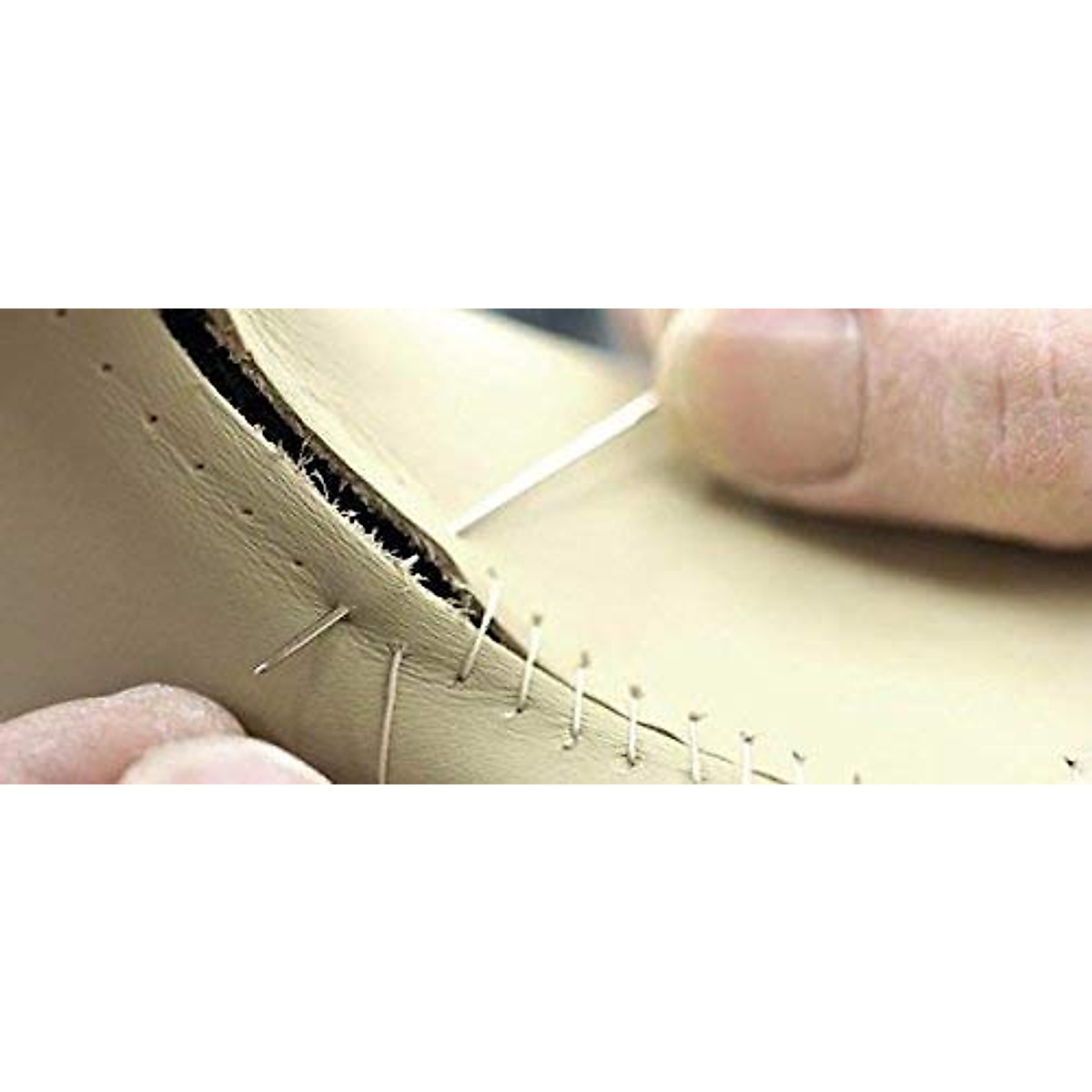 Upholstery Repair Kit with 2 Spools (1 White & 1 Black Spool) and 7 Different Sized Needles | Leather Repair Kit, Furniture, Clothes, Car, Fabric, Couch, Vinyl, Boat, Seat, Carpet, Shoe | Patch Fabric