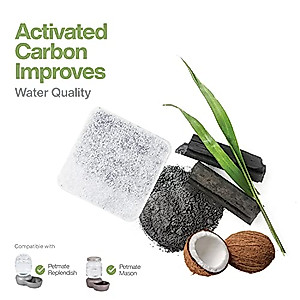 12-Pack Water Filter for Dog/Cat Water Bowl – Dog Water Bowl Dispenser Replacement Filters Compatible with Petmate Mason, Petmate Replendish, Mason Gravity Pet Fountains - Cat Water Fountain Filter