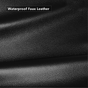 Shinnwa Bar Stool Cushion Round Foam Padded Seat Cushions Waterproof Leather Bar Stool Covers with Elastic and Non Slip Bottom 12 Inch Black