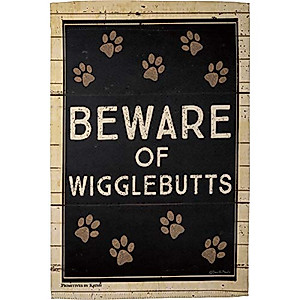 Primitives by Kathy Beware Of Wigglebutts Garden Flag