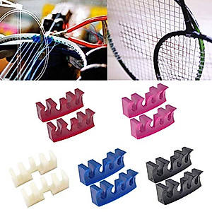 CUCUDAI 2pcs Badminton Stringing Machine Tool Racket Load Spreader Adapter Universal Protector Attachment-Red