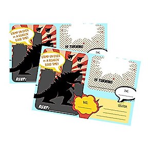 Monster Dragon Type Party Supply Package Set (Invitations)