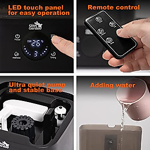 Reptile Fogger Digital Tank Timer 4.5L Top Filling Terrariums Humidifier Reptile Mister Lizard Tortoise Amphibian Foger with Hose for Reptiles, Amphibians, Herps, Vivarium