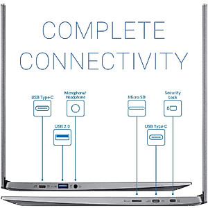 Acer Chromebook 715 | 2.20 GHz Intel Core i3-8130U Dual Core Processor| 15.6" Full-HD 1080p Screen | 4GB DDR4 Ram |128GB storage | CB715-1W-35ZK | Steel Gray | (Renewed)