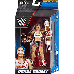 Mattel WWE Ronda Rousey Top Picks Elite Collection Action Figure, Articulation & Life-Like Detail, Interchangeable Accessories, 6-inch