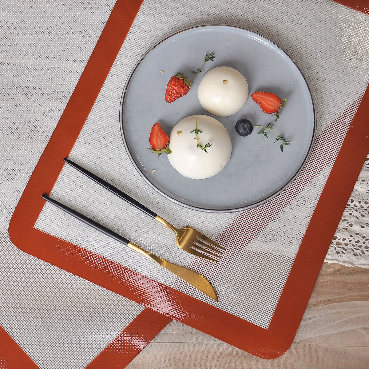 proMCRjex Silicone Baking Mats Full Sheet Non-Stick Cookie Sheet Large Silicon Baking Mat Set (16"x 24" Pack of 2)