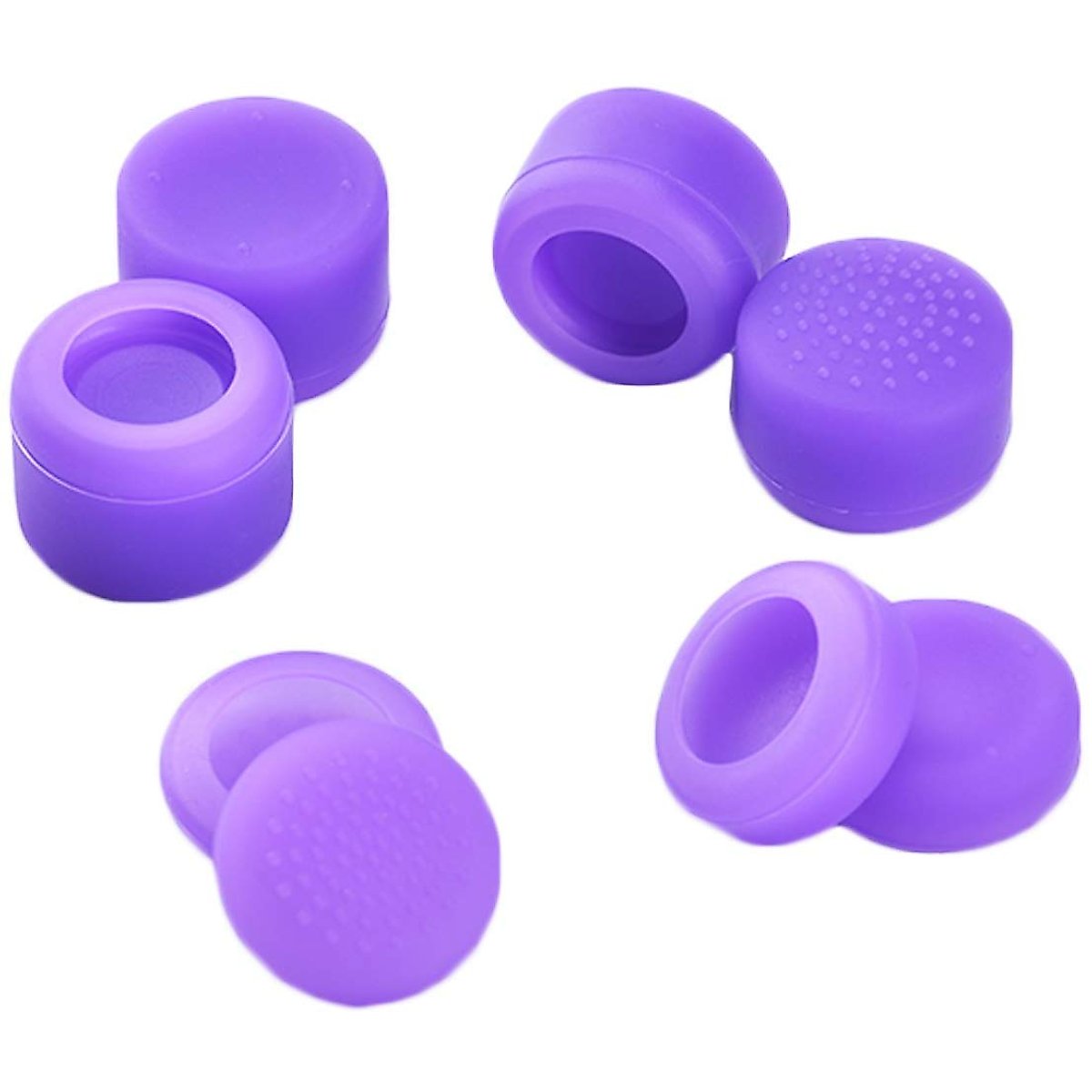 Ambertown Pack of 8 pcs Analog Controller Gamepad Raised Antislip Thumb Stick Grips Thumbsticks Joystick Cap Cover for PS5, PS4, PS3, Switch Pro, Xbox one, Xbox 360, PS2 Controller (Purple)