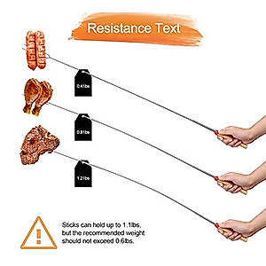 8 Marshmallow Roasting Sticks, 32 Inch Telescoping Hot Dog Forks&Smores Stainless Steel Skewers Extendable for Campfire, Camping Stove Bonfire BBQ Tools with Portable Bag